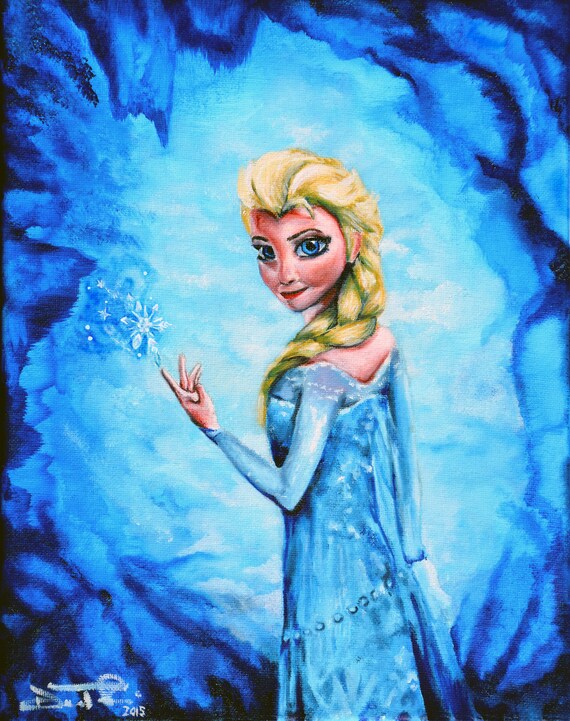 Elsa From Frozen art Print - Etsy
