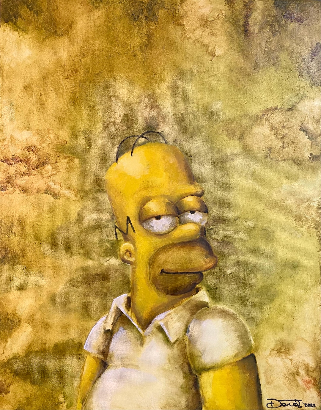 Homer Simpson (ORIGINAL PAINTING) - Etsy