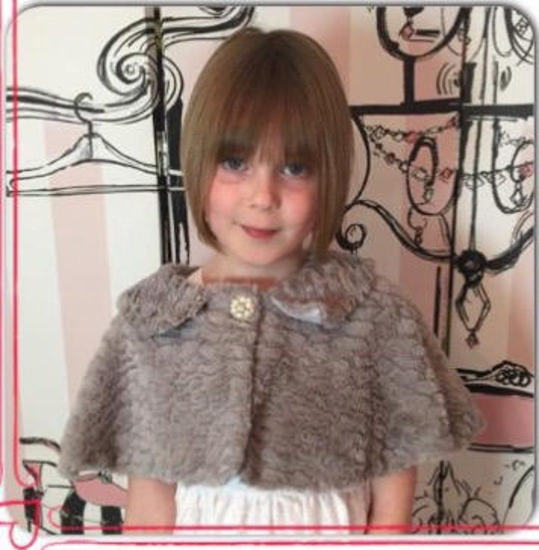 Child's Faux Fur Cape in a Feather Pattern - Etsy