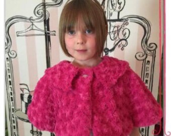 Child's Faux Fur Cape in a Feather Pattern - Etsy