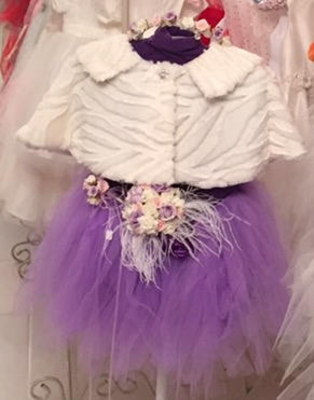 Child's Faux Fur Cape in a Feather Pattern - Etsy