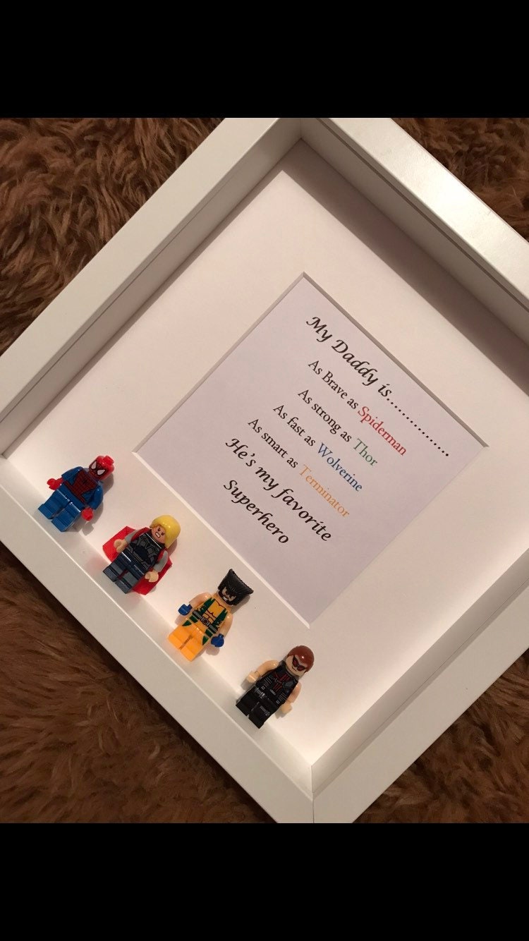 Lego Figure Box Frame, Dad, Grandad, Daddy, Gift, Present, Event, Lego ...