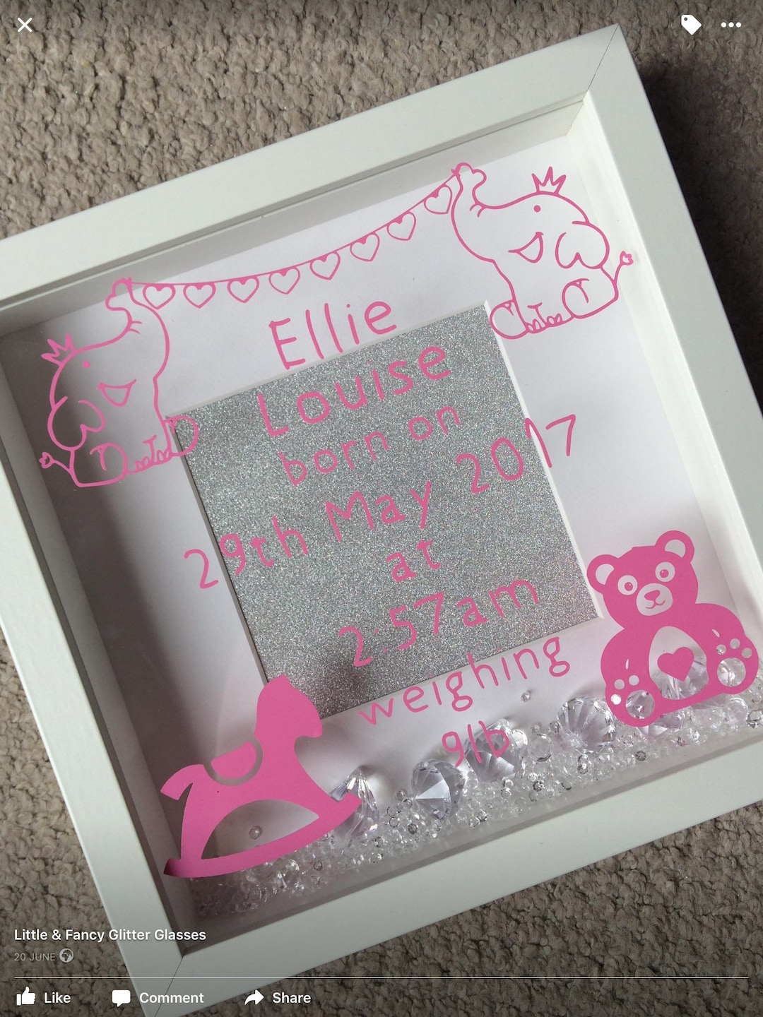 Personalised New Baby Box Frame Personalised Gift Baby Gift - Etsy