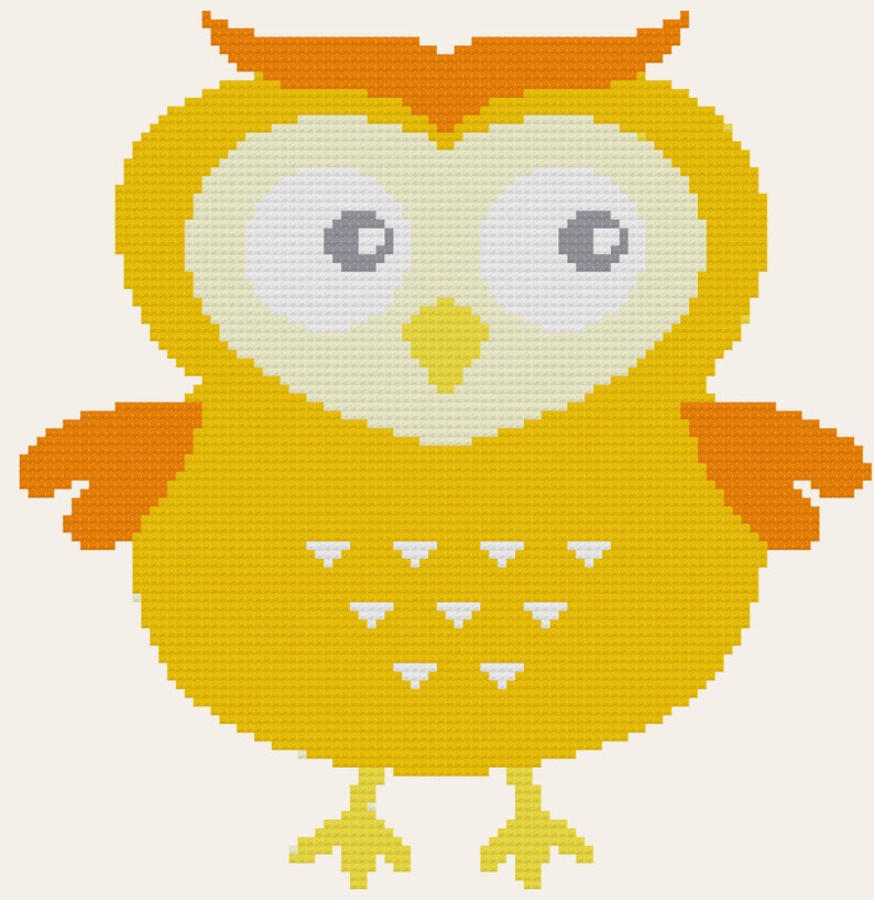 Cute Owl Set Cross Stitch Pattern, Cute Children's Cross Stitch Pattern ...