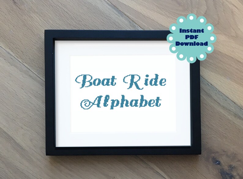 Cross Stitch Alphabet-boat Ride Cross Stitch Font-full Alphabet ...