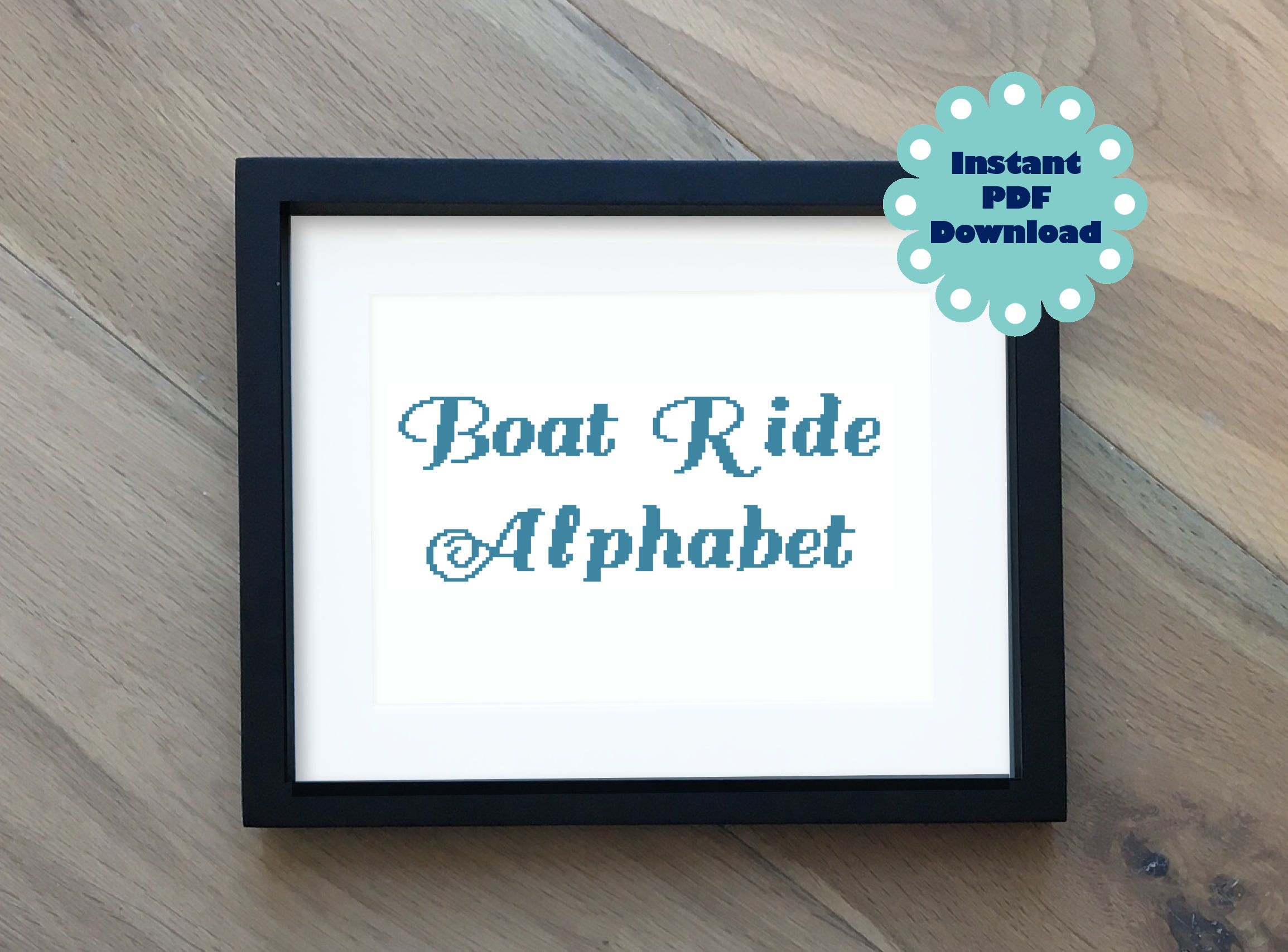 Cross Stitch Alphabet-boat Ride Cross Stitch Font-full Alphabet ...