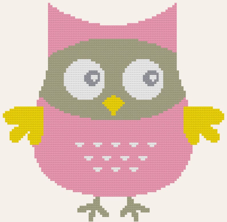 Cute Owl Set Cross Stitch Pattern, Cute Children's Cross Stitch Pattern ...