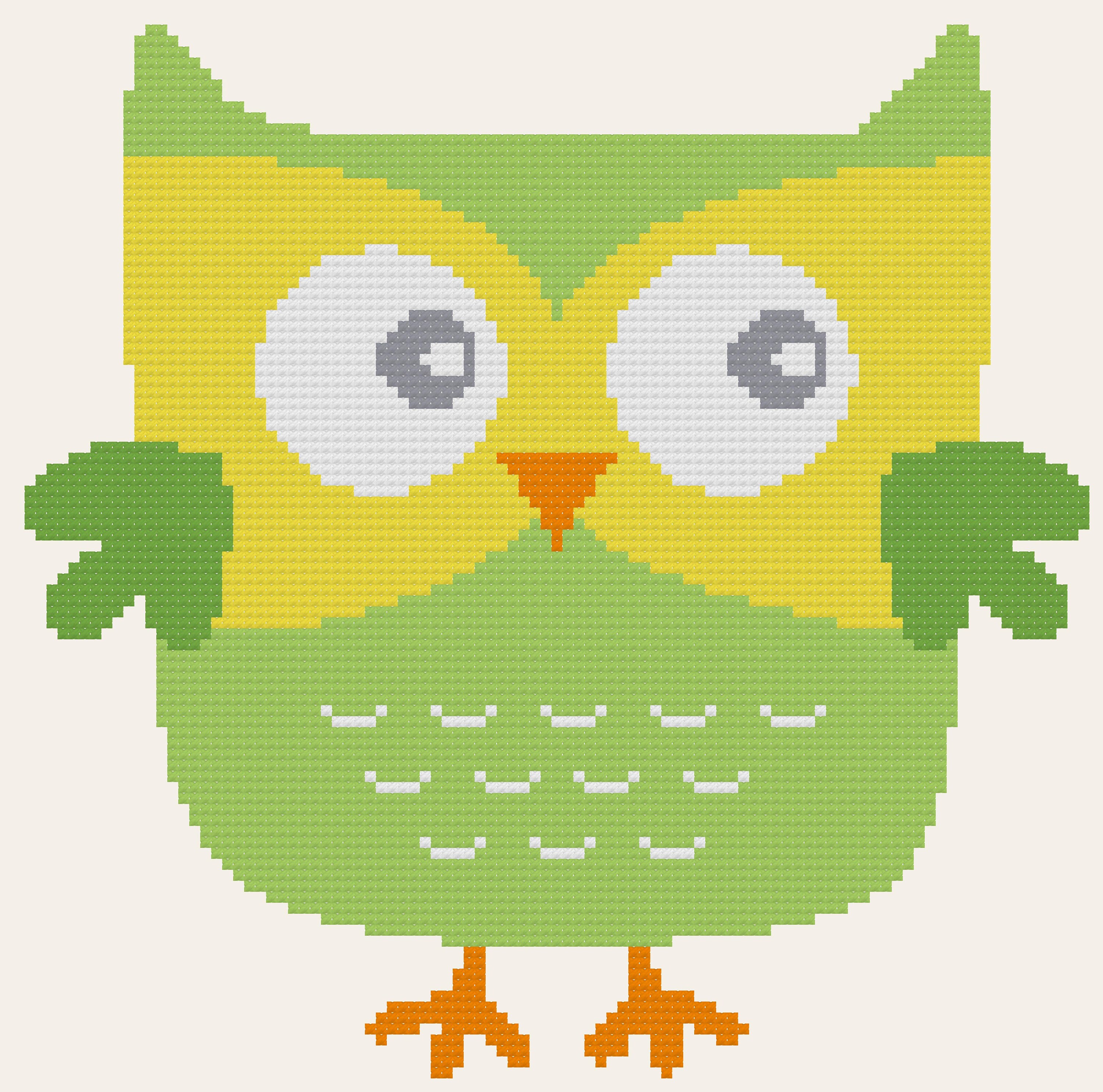 Cute Owl Set Cross Stitch Pattern, Cute Children's Cross Stitch Pattern ...