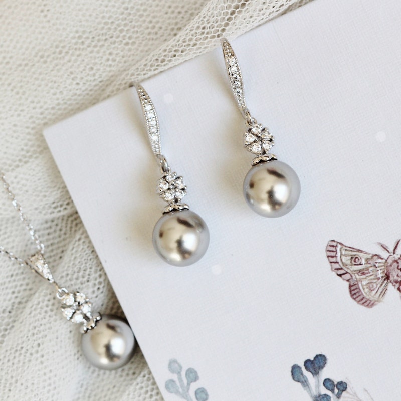 Grey Wedding Jewelry - Etsy