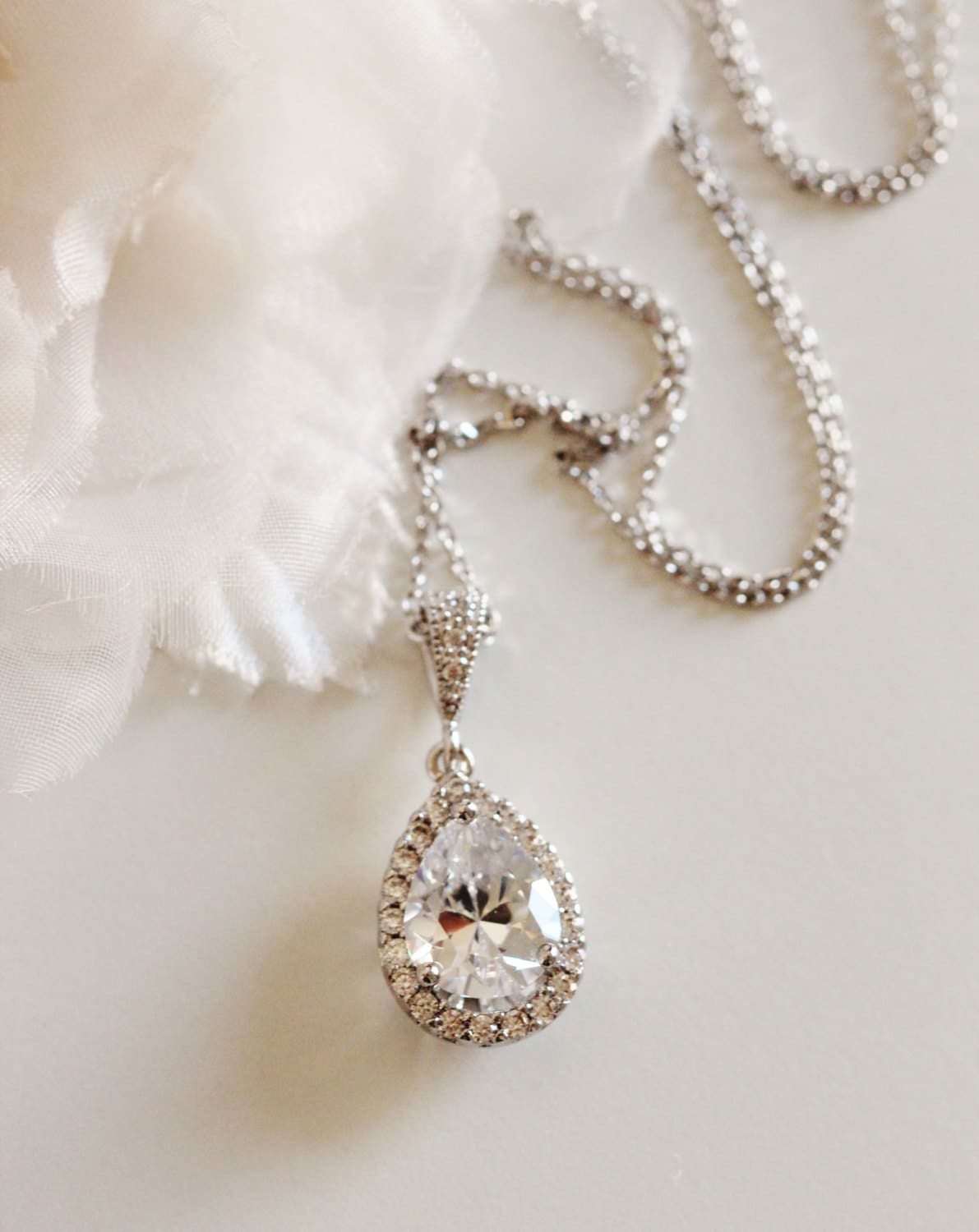 Crystal Bridal Necklace Crystal Wedding Necklace Silver Gold | Etsy