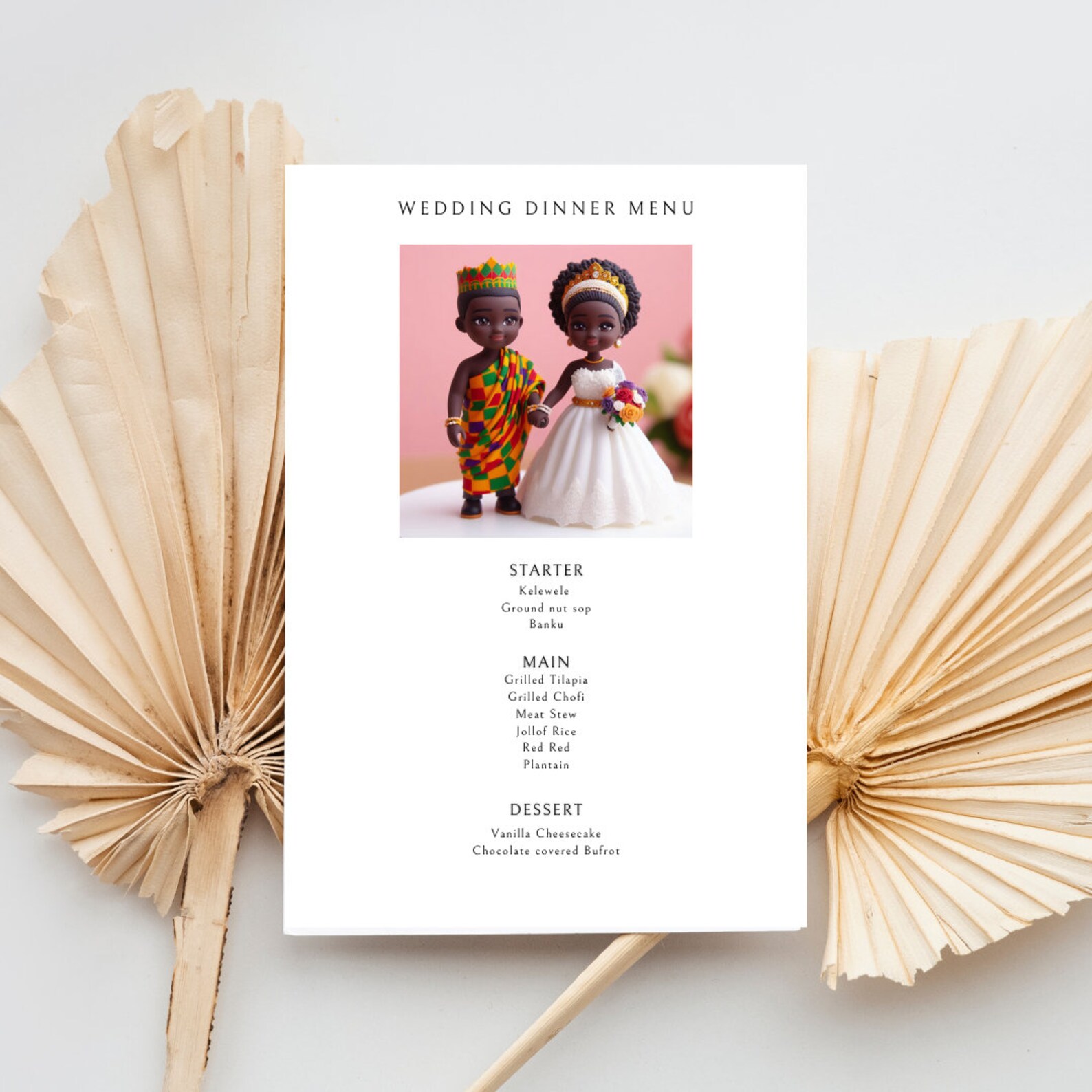 Editable Ghanaian Wedding Invitation | Black Couple African Wedding ...
