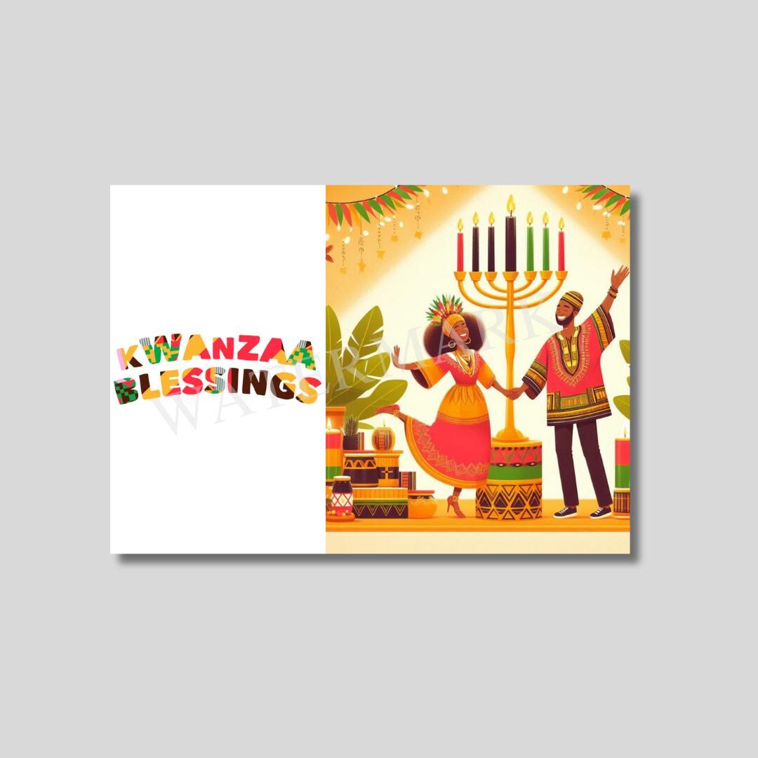 Kwanzaa Cards, African American Cards, Black Greeting Cards, Kwanzaa ...