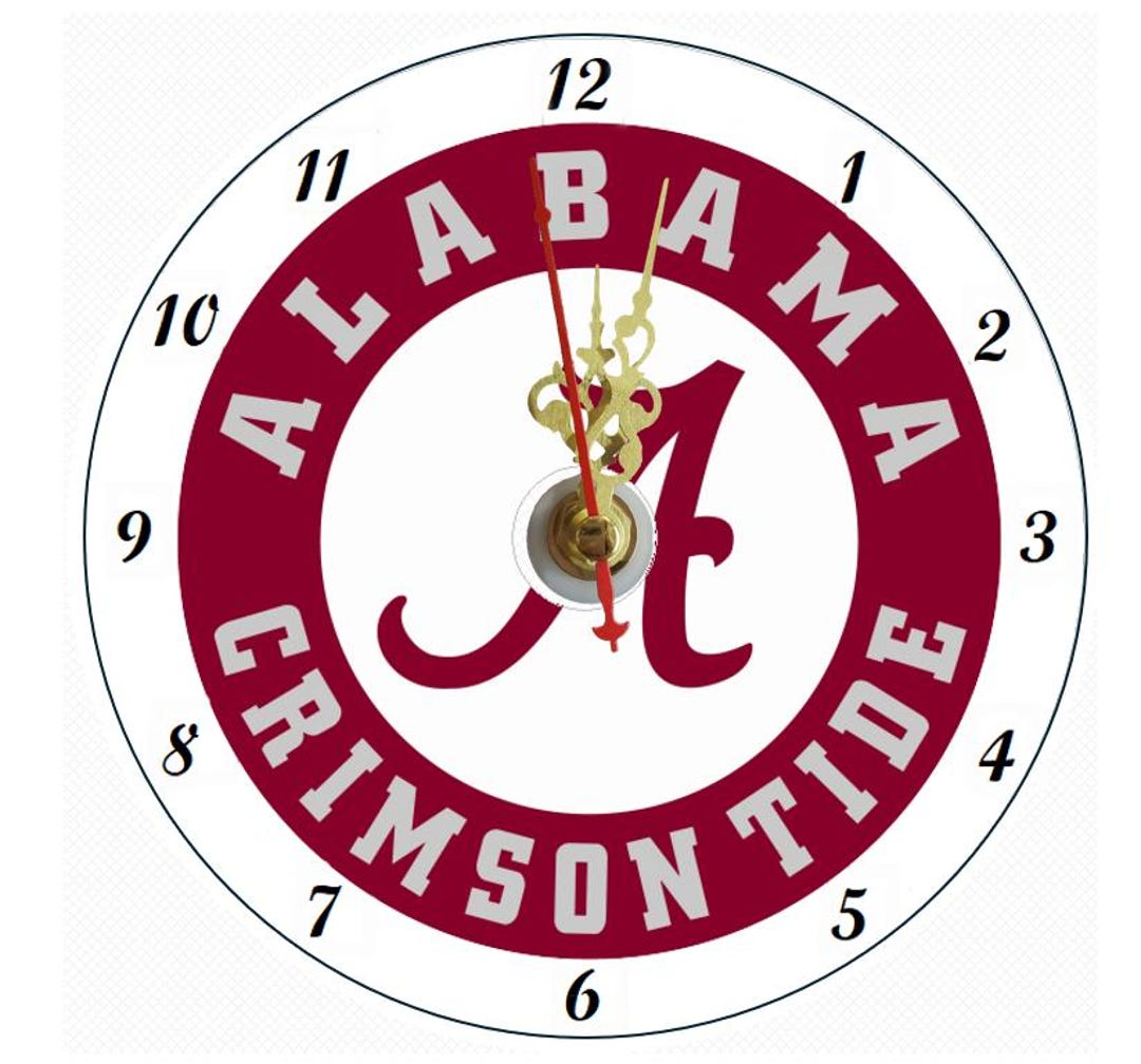CD Clock Alabama Crimson Tide FREE SHIPPING - Etsy