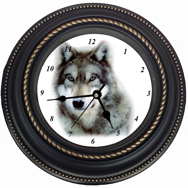 Wolf Clock - Etsy
