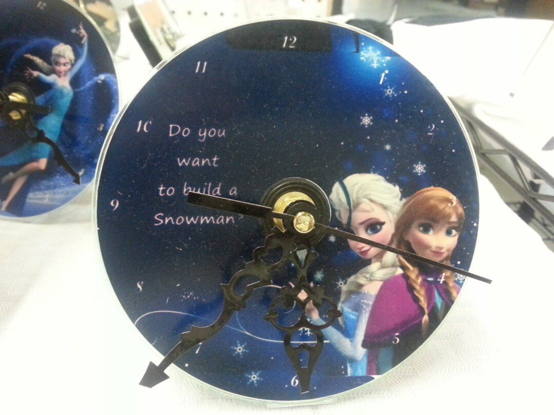CD Clock Frozen Elsa & Anna Do You Want to Build A Snowman? FREE ...