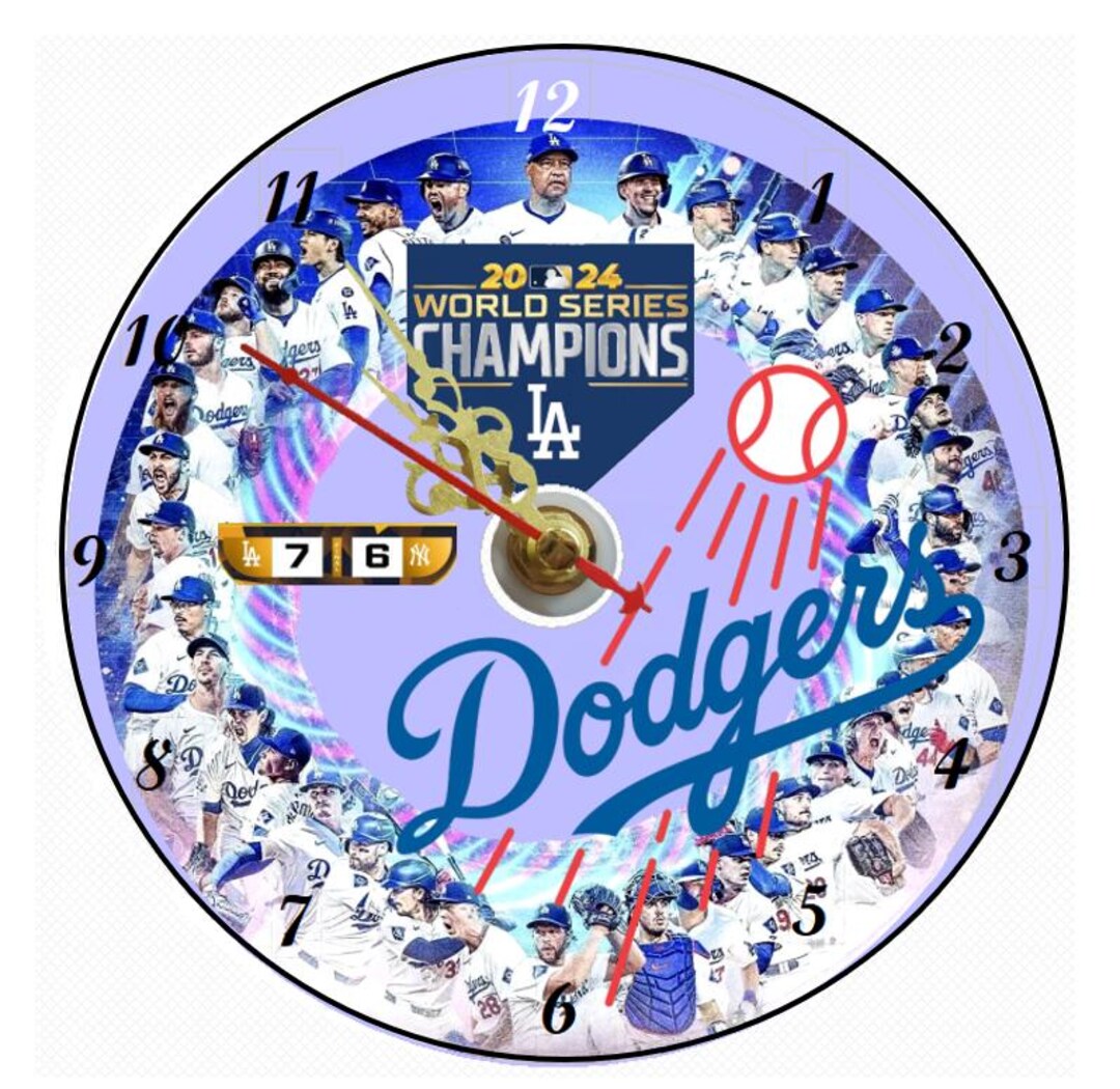 CD Clock 2024 LA Dodgers World Series Championship Free Shipping - Etsy