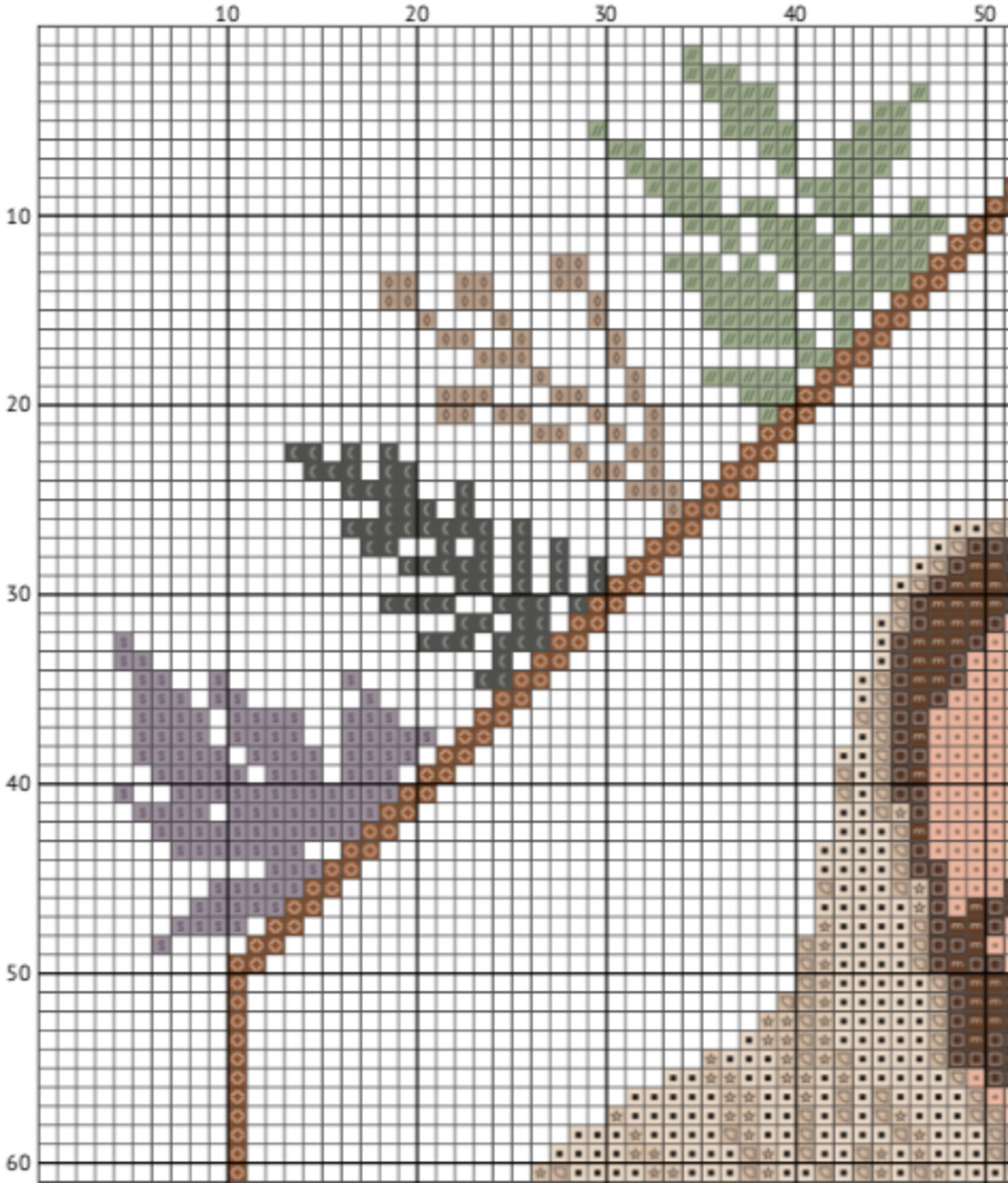 Jesus Christ Cross Stitch Pattern (teal/purple) With Color/b&w Pattern ...