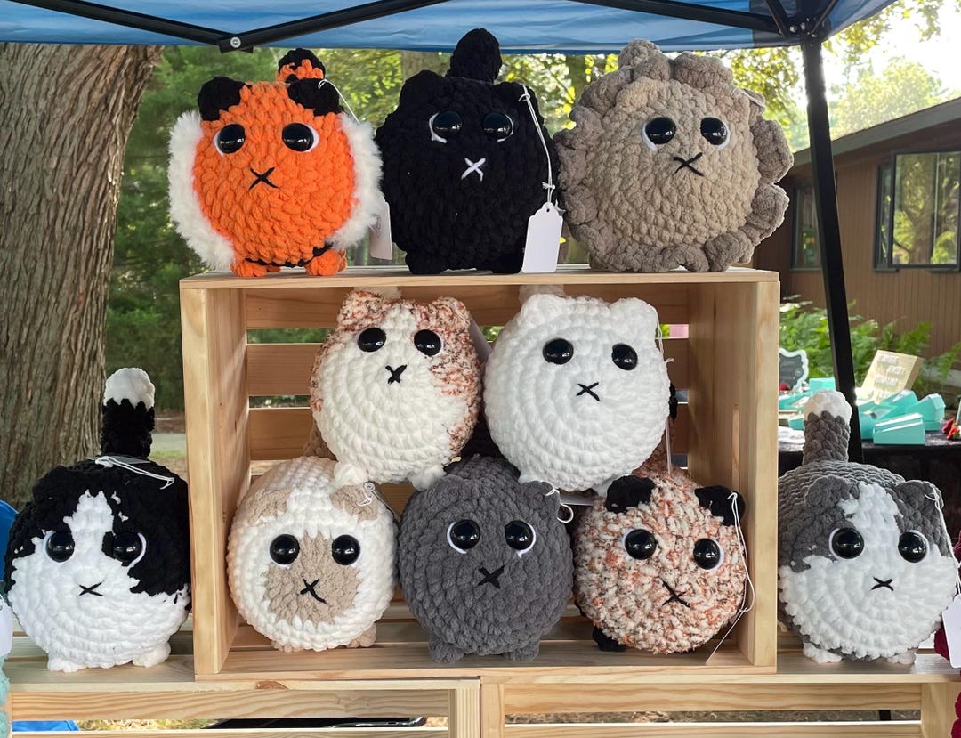 Crochet Chonky Cat Plushie - Etsy