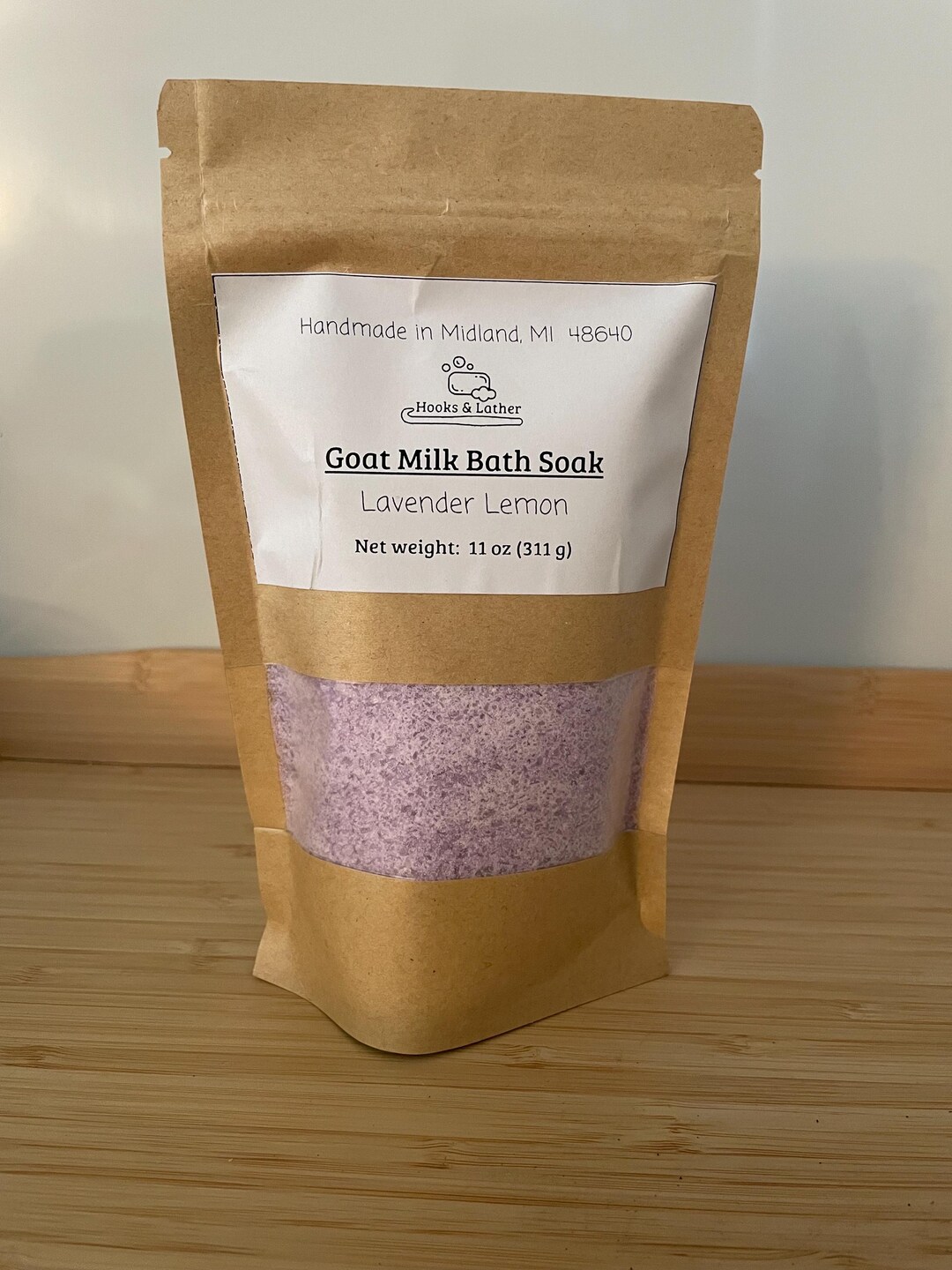 Lavender Lemon Goat Milk Bath Soak, Epsom Salt Spa Bath 11 Oz - Etsy