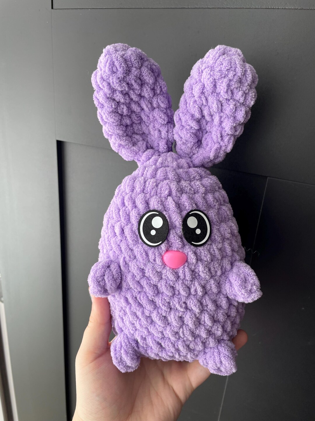 Egg-shaped Easter Bunny, Crochet Stuffed Rabbit, Chunky Round ...