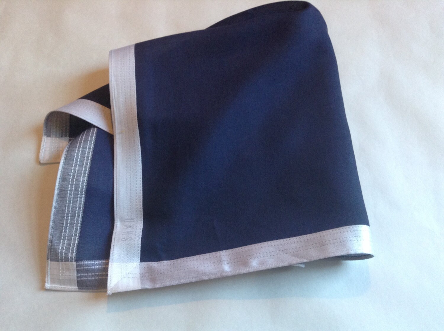 Daks Pocket Square Handkerchief Dark Blue. Fathers Day Gift/ Wedding ...
