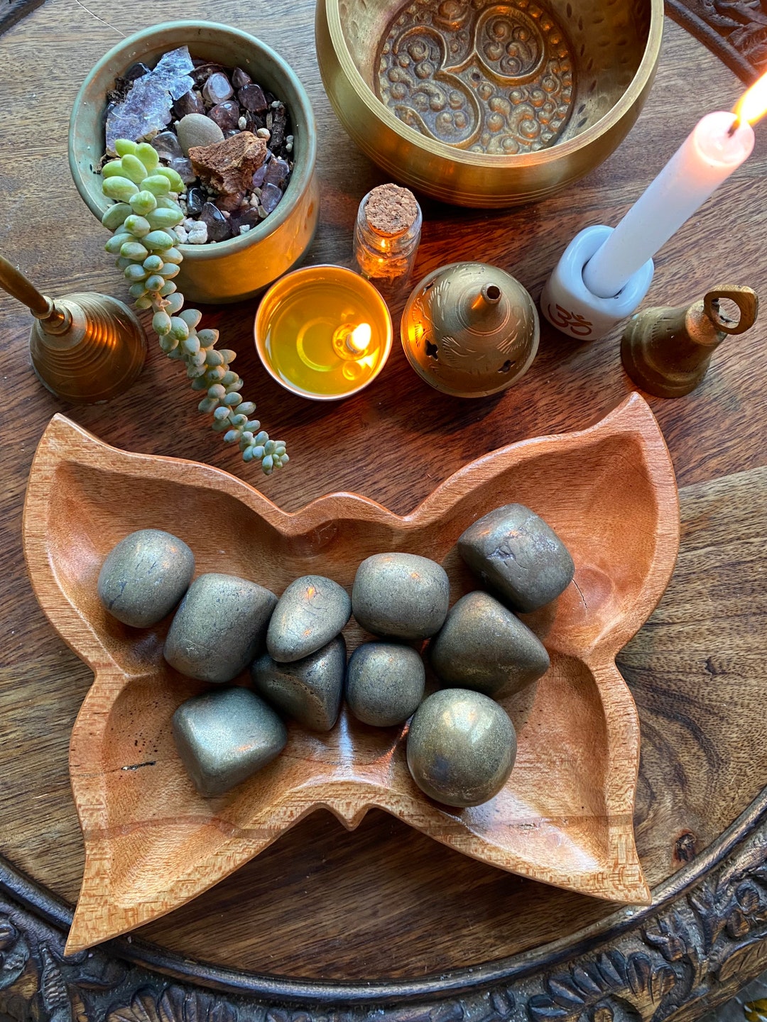 Iron Pyrite Tumbled Stone » Fool's Gold » Large Tumbled Pyrite » Solar ...