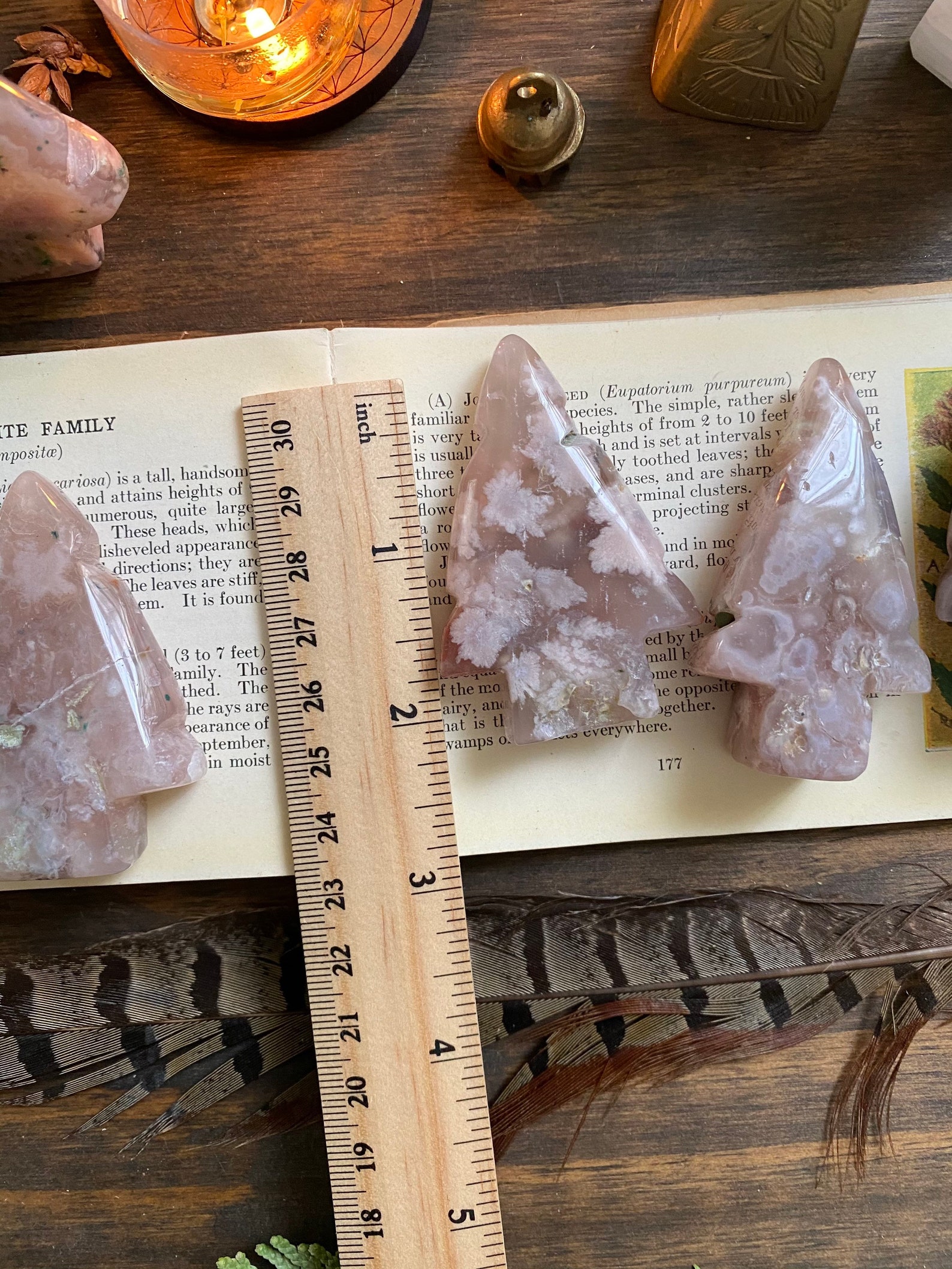 Flower Agate Pine Tree // Mini Crystal Christmas Tree // | Etsy