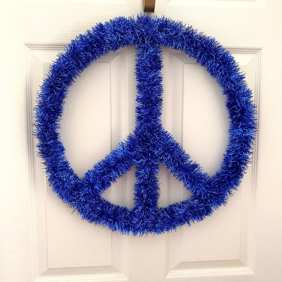 Peace Wreaths for Front Door, Peace Sign Wreath, Minimalist Wreath ...