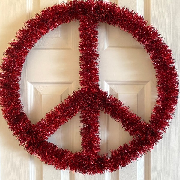 Red Peace Sign - Etsy