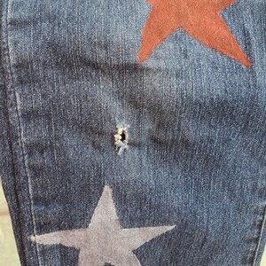 Star Jeans - Up-cycled, Painted - Etsy