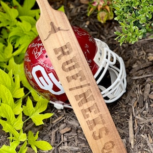 OU Sooners Acacia Wood Charcuterie Board: Ruf/neks Paddle Decor - Etsy