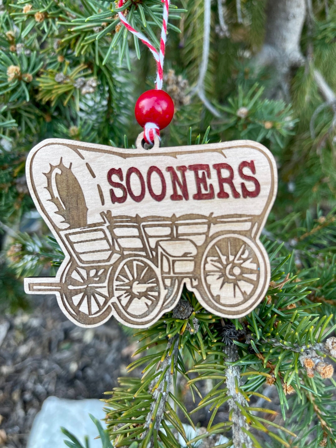 Oklahoma Sooner Schooner Ornament, Sooners Car Charm or Gift Tag - Etsy