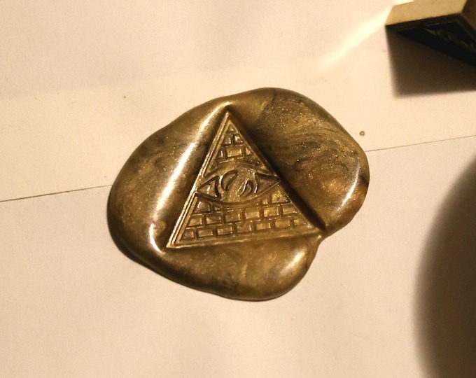 All Seeing Eye Illuminati Wax Stamp Brass Seal - Etsy