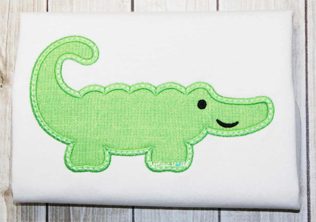 Alligator, Applique Embroidery Design, Instant Download, Machine ...