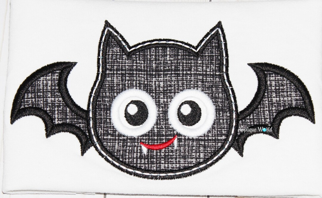 Bat Applique Embroidery, Bat Machine Embroidery, Bat Applique, Fall ...