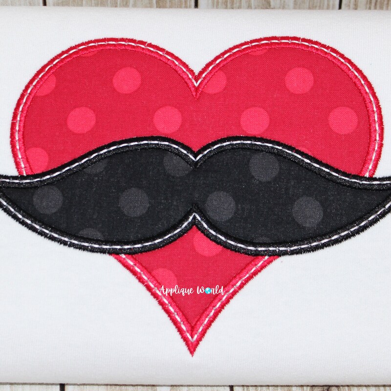 Mustache Heart - Etsy