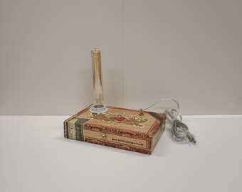 Custom Cigar Box Iron Pipe Desk Lamp Unique One-of-a-kind - Etsy