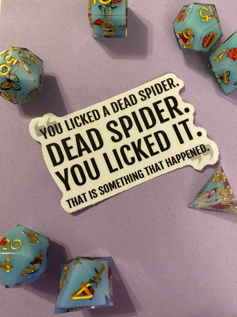 Dead Spider - Gale of Waterdeep Quote - Funny Baldur's Gate 3 Sticker ...