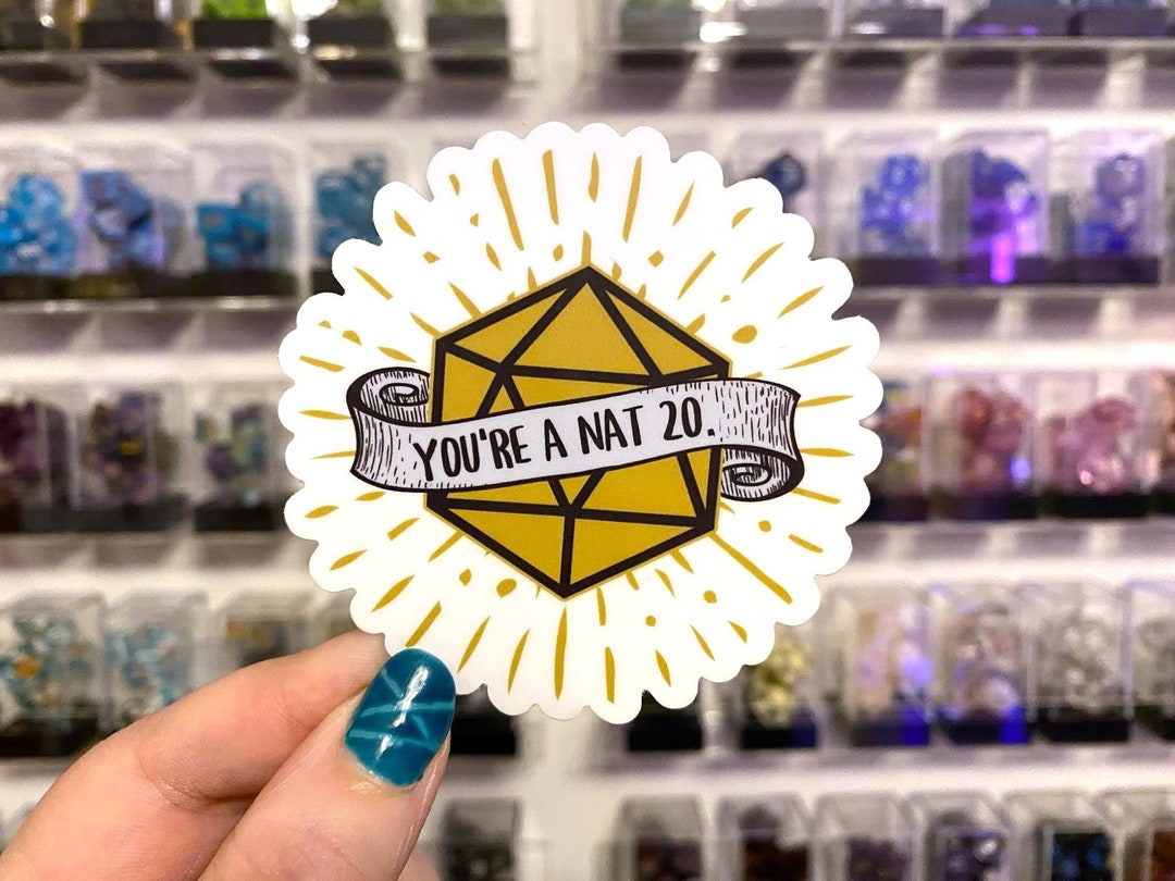 You're a Nat 20 Cute Dungeons and Dragons Sticker - Etsy