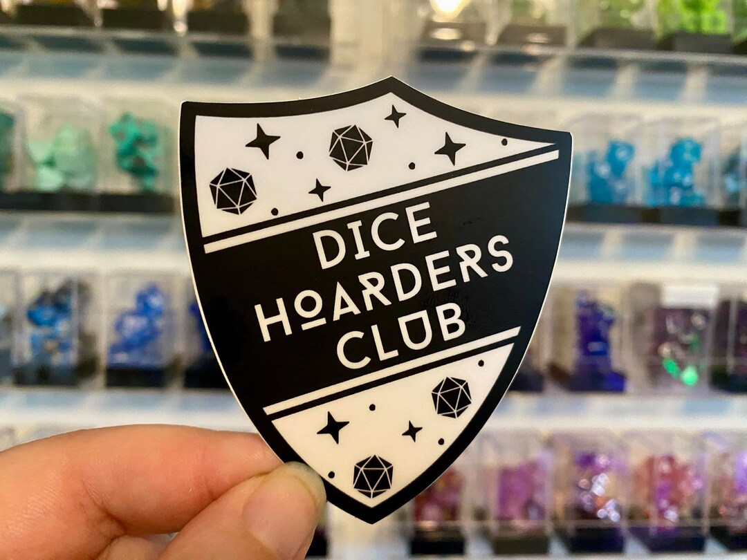 Dice Hoarders Club - Funny Dungeons and Dragons Sticker - Etsy