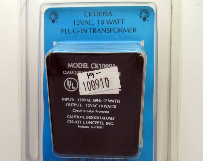 Cir Kit Concepts Plug In Transformer Ck1009a For 12v Electric Etsy