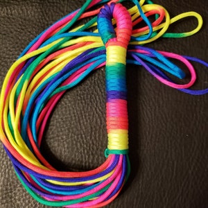 Blacklight Reflective Rainbow Paracord Flogger - Etsy