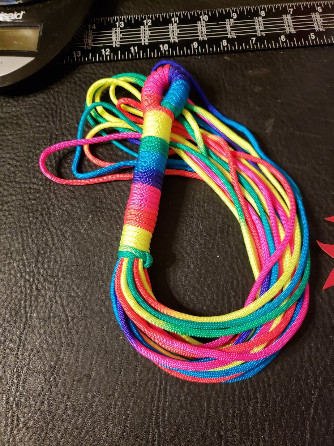 Blacklight Reflective Rainbow Paracord Flogger - Etsy