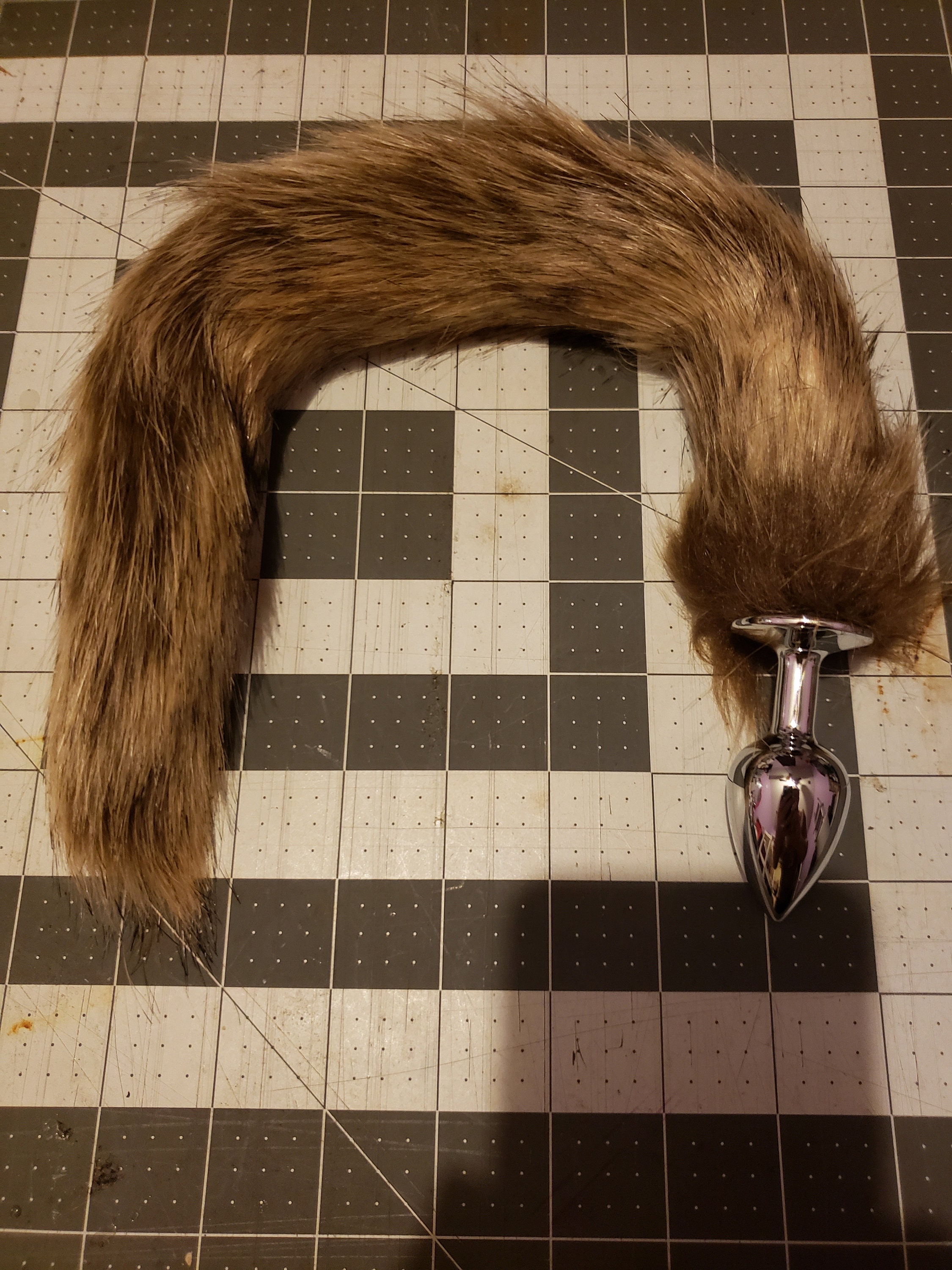 Light brown vegan butt plug fox tail | Etsy