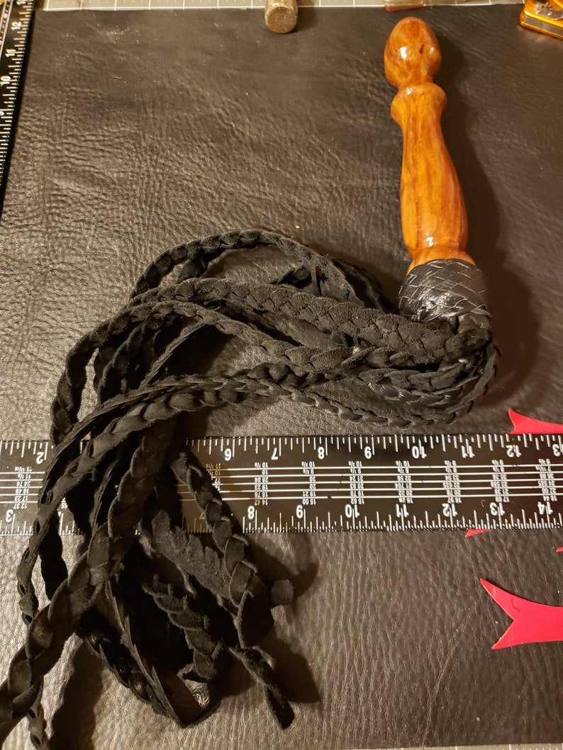 Wooden Handle Cat O Nine Tails Flogger - Etsy