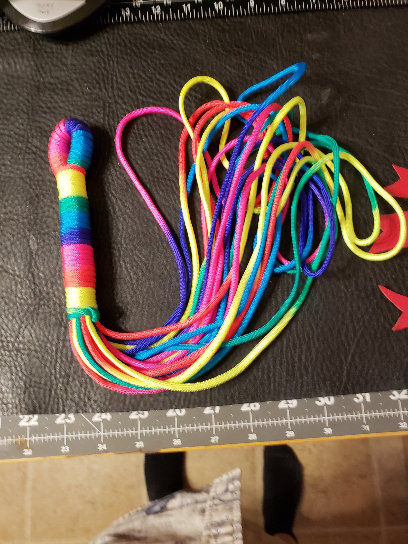 Blacklight Reflective Rainbow Paracord Flogger - Etsy