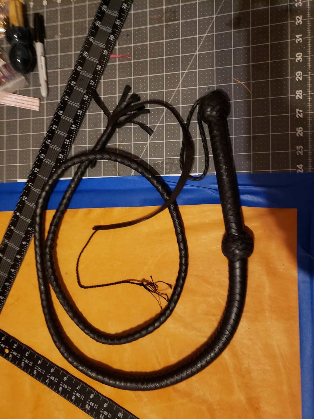 6ft Handmade Black Top Grain Leather Bull Whip - Etsy