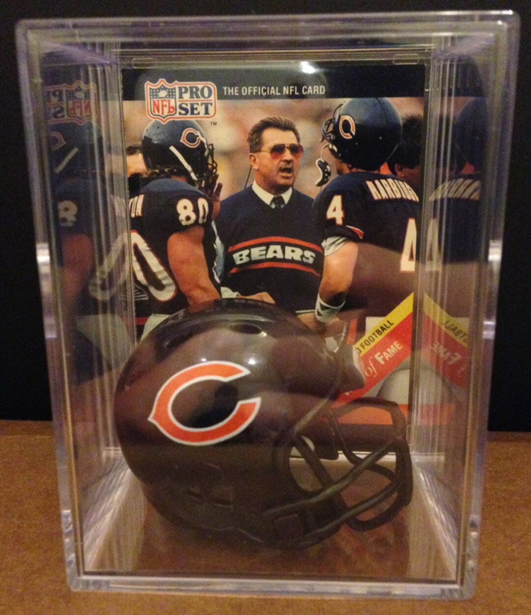 Chicago Bears Coach Mike Ditka Mini Helmet Shadowbox W/ Card - Etsy