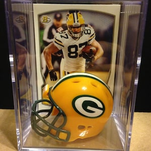 Green Bay Packers Jordy Nelson Mini Helmet Shadowbox W/ Card - Etsy