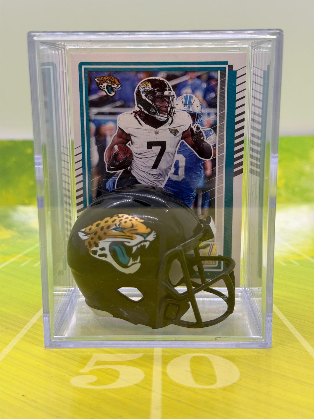Jacksonville Jaguars Mini Helmet Shadowbox W/ Brian Thomas Jr. Card - Etsy